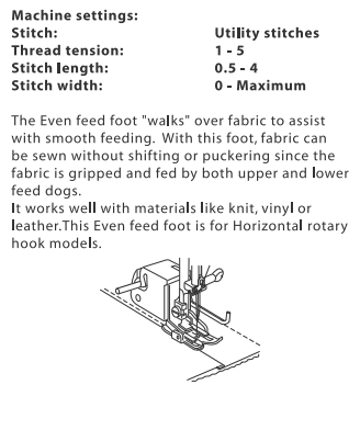 5mm Walking Foot - Quilting Essentials - Janome Sewing Centre