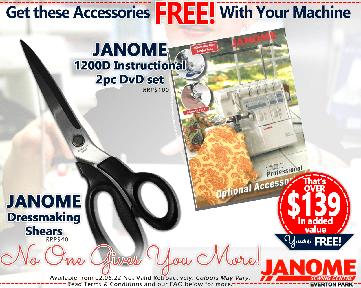 Janome 1200D Overlocker - Janome Sewing Centre