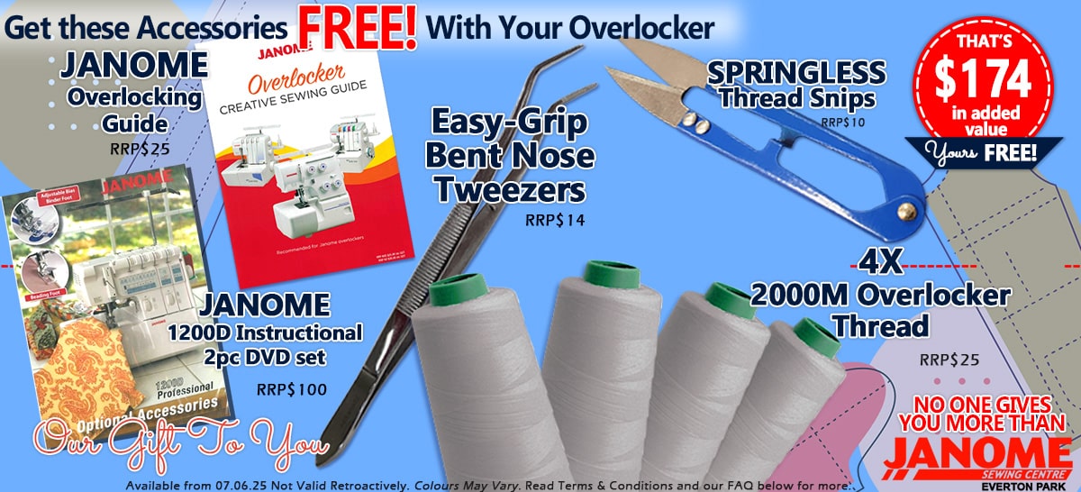 Janome 1200D Overlocker - Janome Sewing Centre