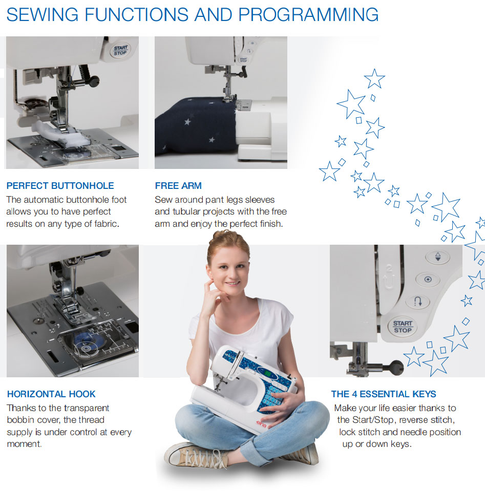 The NEW elnaStar Computerised Sewing Machine
