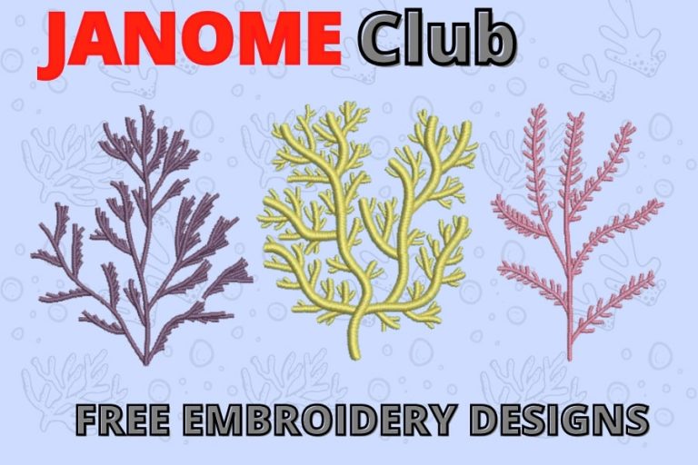 Janome Club: Free Coral Embroidery Designs - Janome Sewing Centre