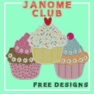 Cupcakes - Free .jef Embroidery Designs - Janome Sewing Centre