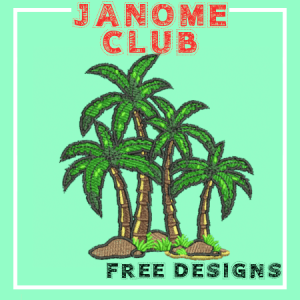 Palm Trees - Free .jef Embroidery Designs - Janome Sewing Centre