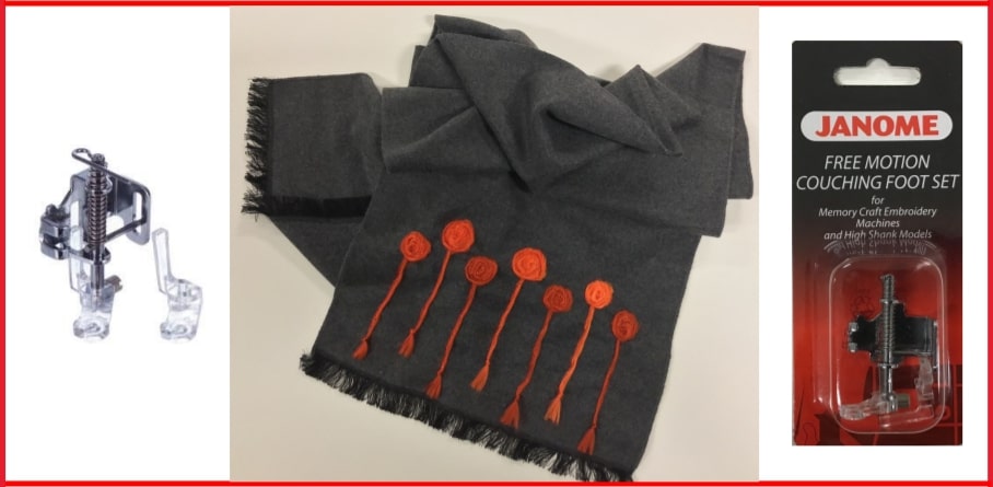 JANOME Accessory of the Month - Janome Free Motion Couching Foot Set ...